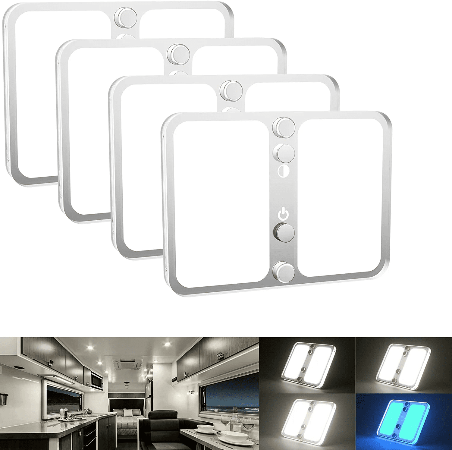 Ristow RV LED Interior Lights 12-18V 5 Pack Dimmable Ceiling Light 3.5W ...