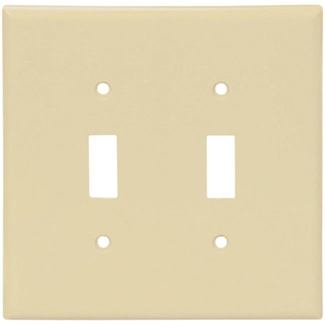 Cooper 2139A Almond Toggle Wall Plate, 2-Gang Switch Cover - Walmart.com