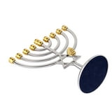 BRTAGG Hanukkah Menorah, Silver-Plated Full Set, Embedded Pins, Japanese Gift, 7in - Walmart.com
