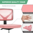 GIANNA Armless Desk Mesh Office Chair, Adjustable Height Ergonomic Low ...