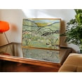 Affixzi Light Green Landscape Print: Abstract Texas Wall Art, Unframed ...