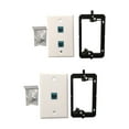 Ethernet Wall Plate Female Pass Through Outlet Panel for Networks ...