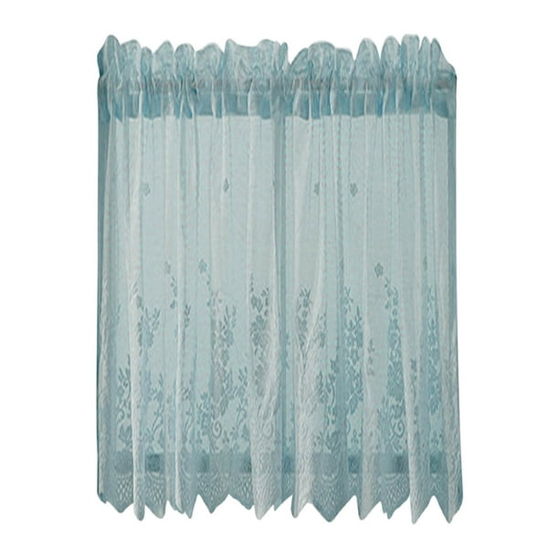 Shpwfbe Lace Floral Lace Curtains Kitchen Coffee Curtains Bedroom Rod