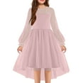 Gifts for Girls Yourumao Girl's Dress Sheer Contrast Mesh Puff Long ...