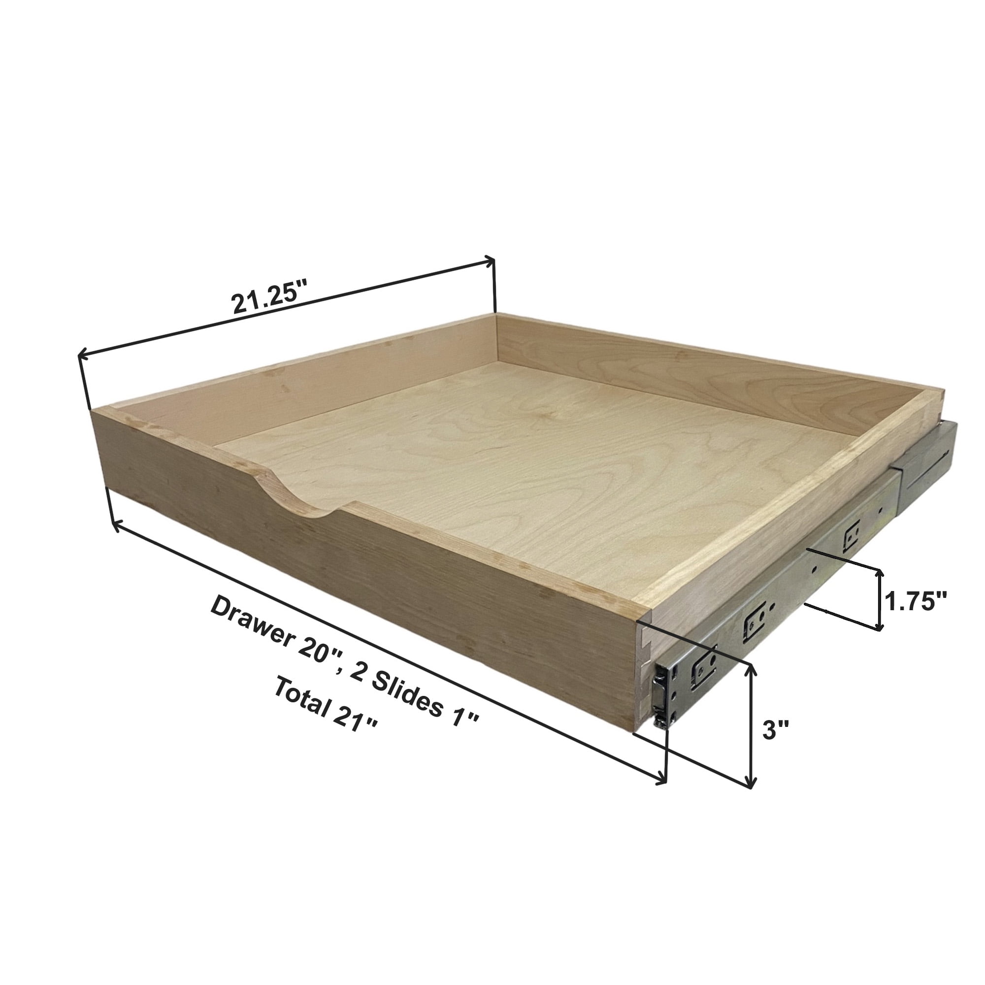 Bottom Mounted Pull Out Drawer 4 Set Wooden Pull Out Tray Pull Out ...