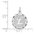 Sterling Silver Rhodium-plated Brocaded Initial L Charm - Walmart.com