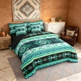 Manfei Damask Floral Queen Bedding, Baroque Flower Bedding Comforter ...