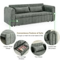 Aukfa 82" Pull Out Couch, Convertible 3 In 1 Sleeper Sofa Bed with Two ...