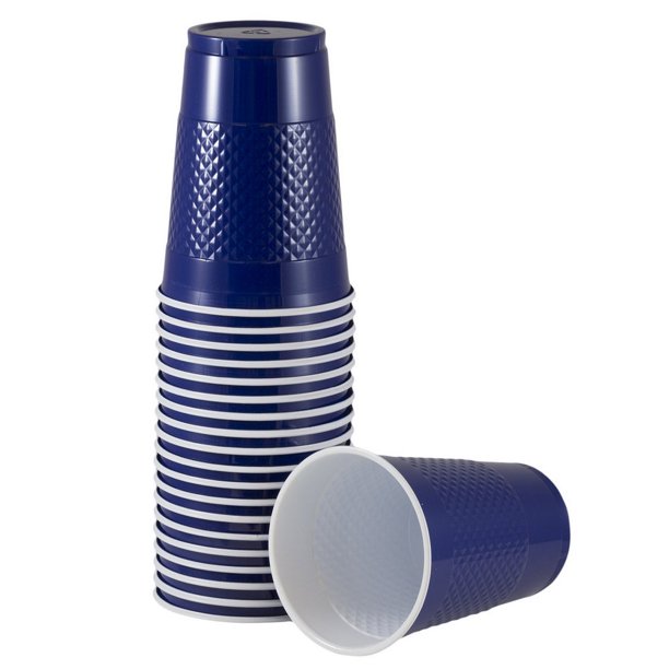 JAM Paper Plastic Cups, 16 oz, Navy Blue, 20/Pack - Walmart.com
