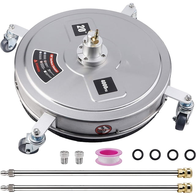 GFDYREE 20" Pressure Washer Surface Cleaner with 4 Wheels, Stainless ...