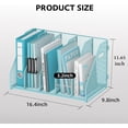 Binder Organizer, Magazine File Holder with 5 Vertical Compartments ...