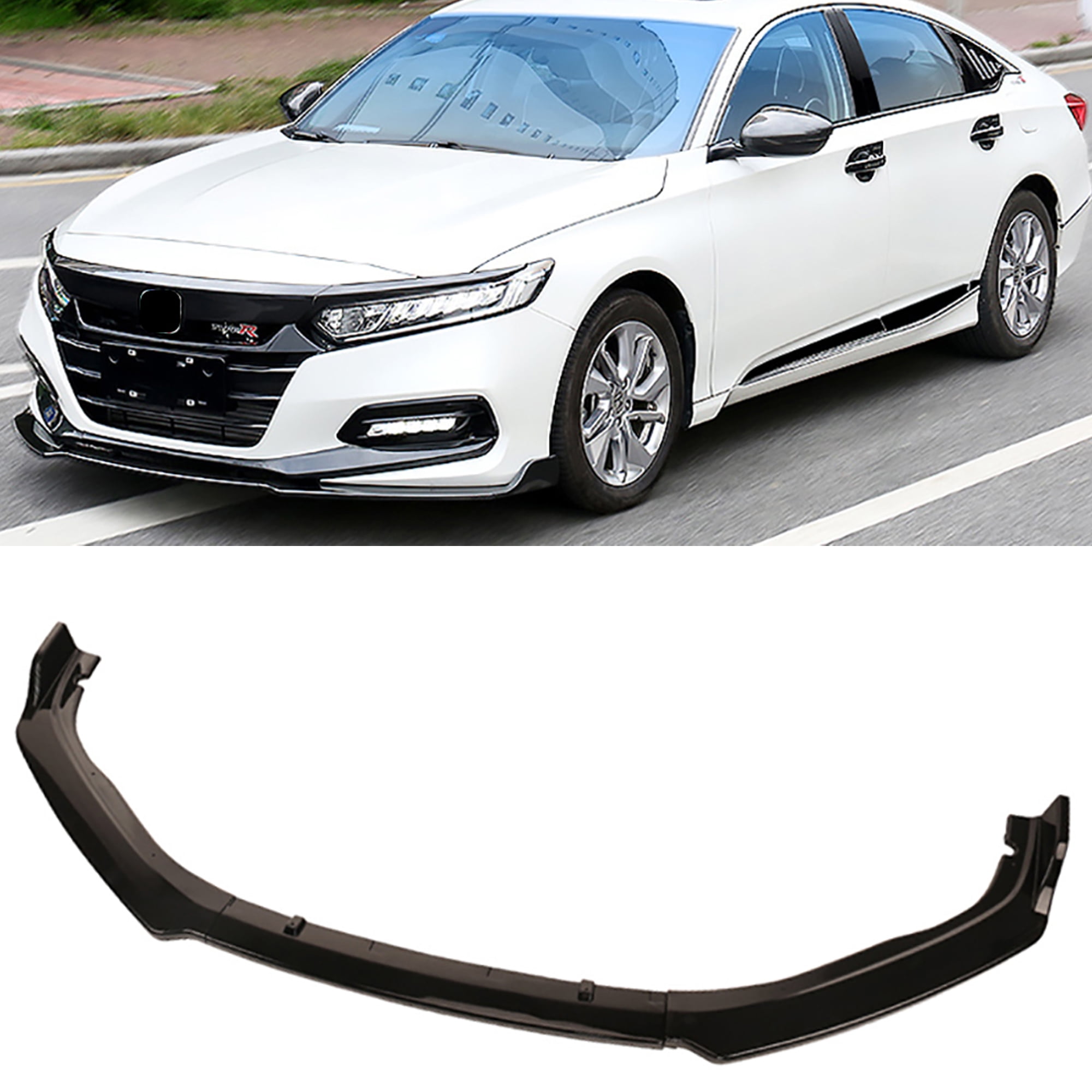 Buy NINTE Front Bumper Lip for 2018-2020 Honda Accord Gloss Black ...