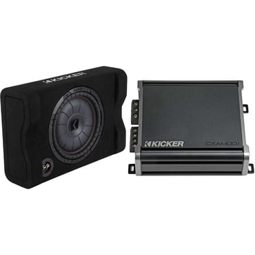 Kicker Audio Powered 12" Subwoofer Amp Kicker Box Combo Kit with Down ...