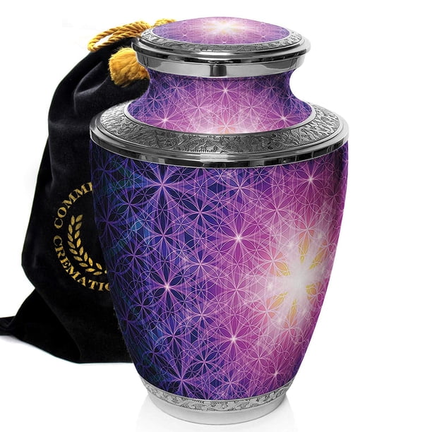 Mosaic Urns For Human Ashes Adult Yatskia Gold And Puple Cemation Uns ...