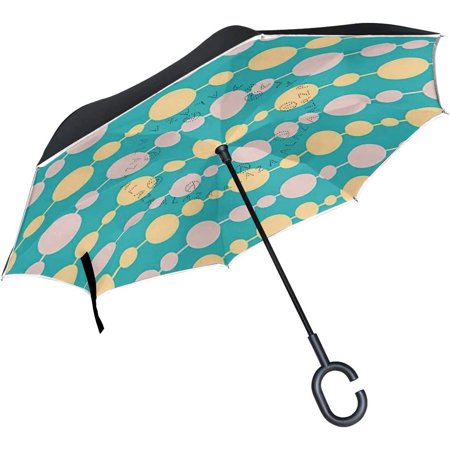 Retro Reversible Umbrella Inverted Umbrella Self-Stand C-Shape Hook to ...