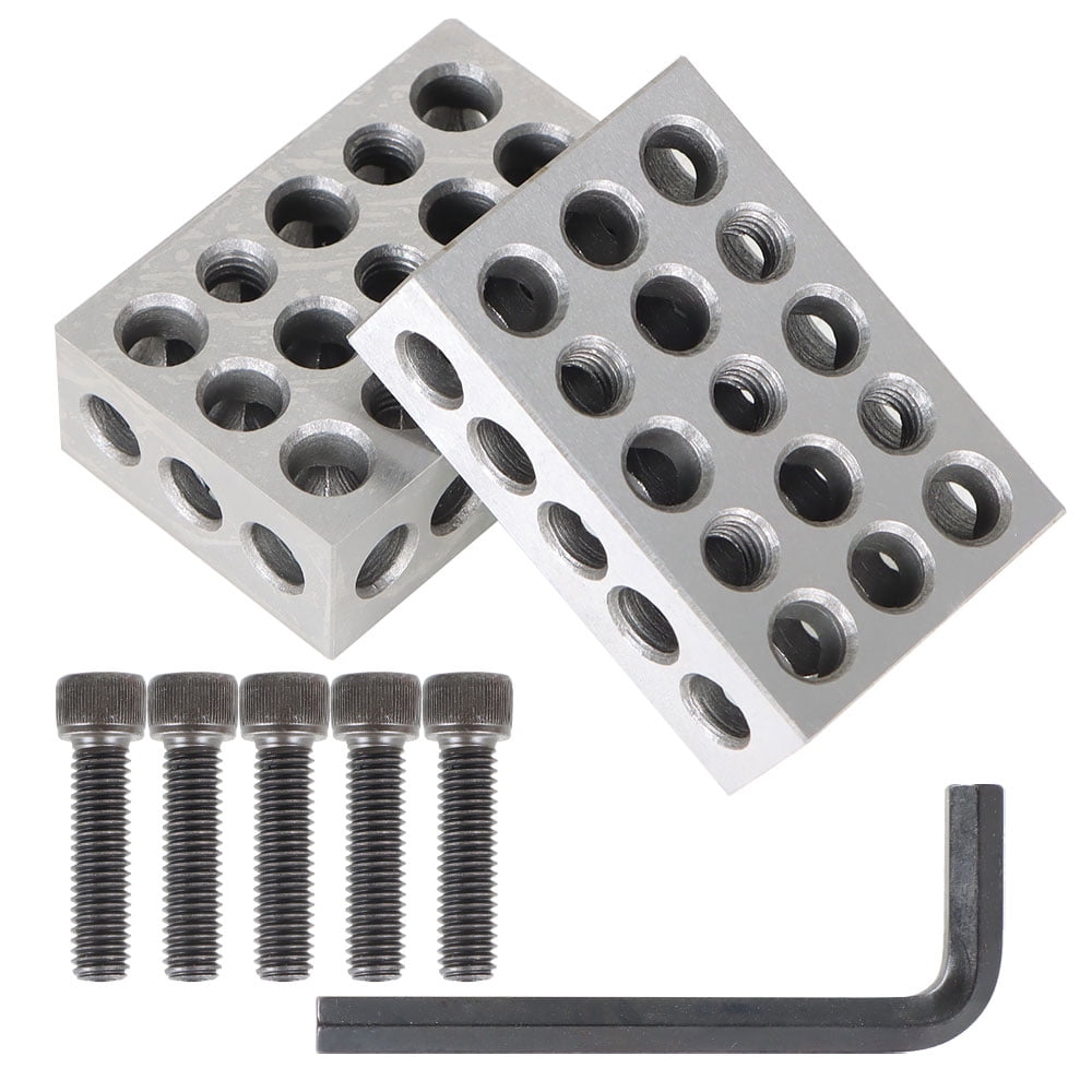 EPOTOOR Gauge Hole Block 8 Piece 1-2-3 123 Precision 23 Hole Set with ...