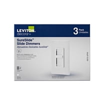 Leviton Decora SureSlide White 600 watts Slide Dimmer - Pack of 3 ...