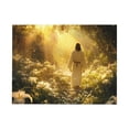 CozyNet Jesus Standing In A Glowing Garden, Surrounded By Lilies And ...