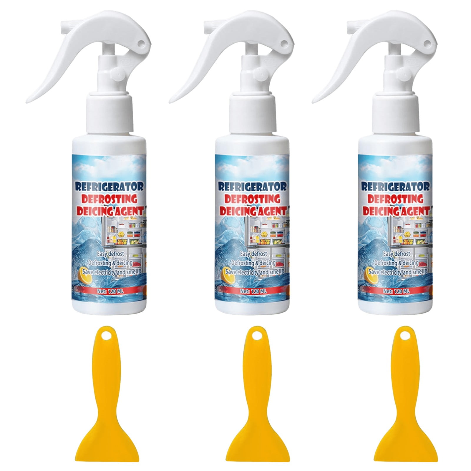 CaiYueKe Freezer Defrost Spray Cleaner, Refrigerator Ice Melter Cleaner ...