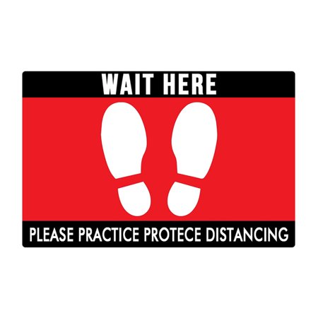 Keep Distance Floor Sticker Public Space Social Distancing Mark Floor ...