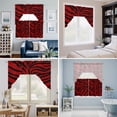 Abstract Tiger Print Swag Curtains Valance and Tier Set, Red Black ...