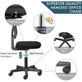 Ergonomic Armless Mesh Office Desk Chair, Adjustable Low Back Task ...