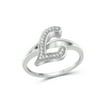 JewelersClub Accent White Diamond Initial Letter Ring for Women ...