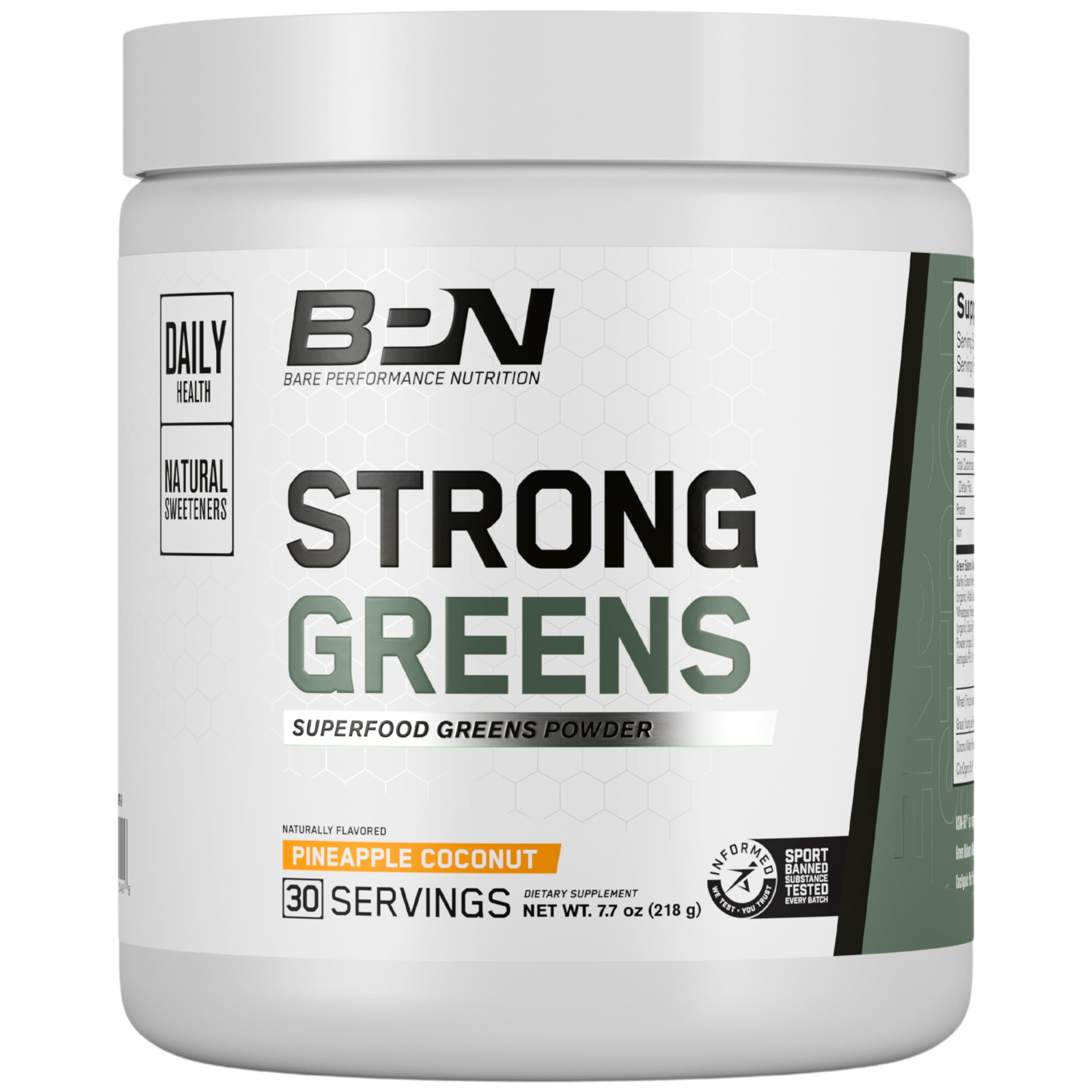 BARE PERFORMANCE NUTRITION, BPN Strong Greens Superfood Powder ...