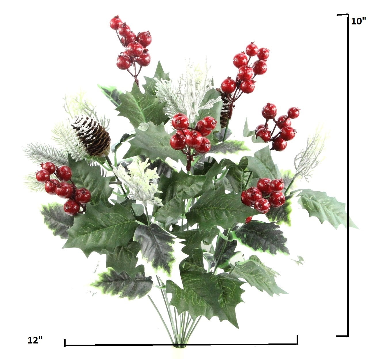 Admired by Nature ABN4B003-NTRL Seasonal Berry Pine Cone Bush - Walmart.com