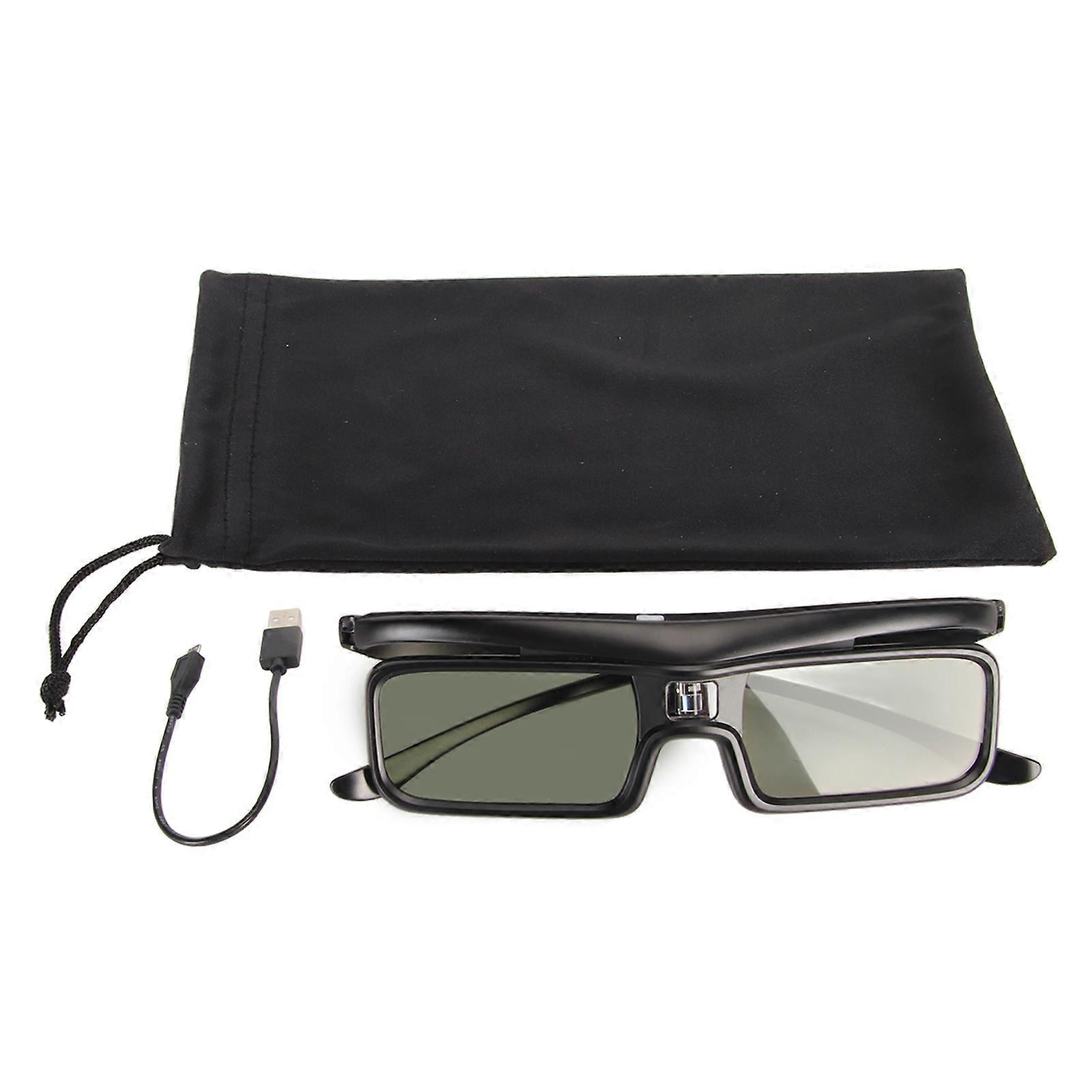 Active Shutter 3D Glasses 144Hz Refresh Rechargeable 3D Glasses for DLP ...