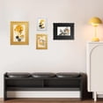 4x6 Picture Frame with Mat for 3.5x5, Wavy Edge Wooden Real Glass Photo ...