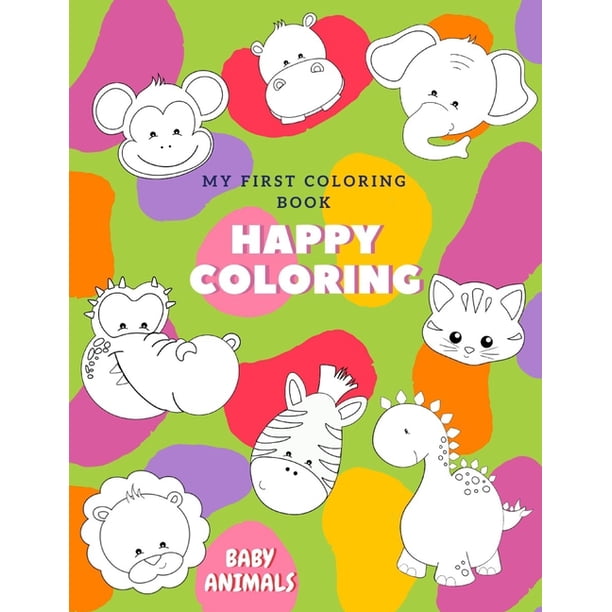 Baby animals My first Coloring Book: Scribble Toddlers Kids coloring ...