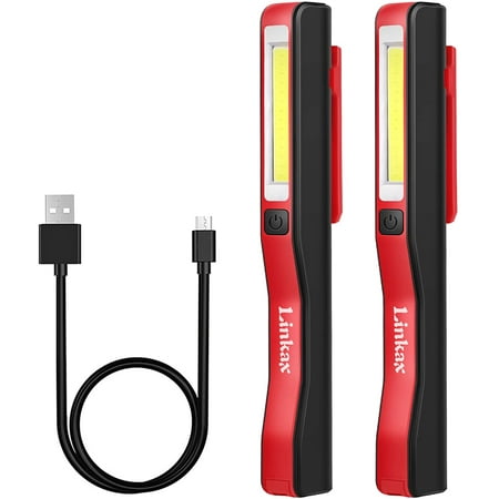 NETSENG 2 USB Rechargeable Work Light Inspection Lamp COB Torch Ultra ...