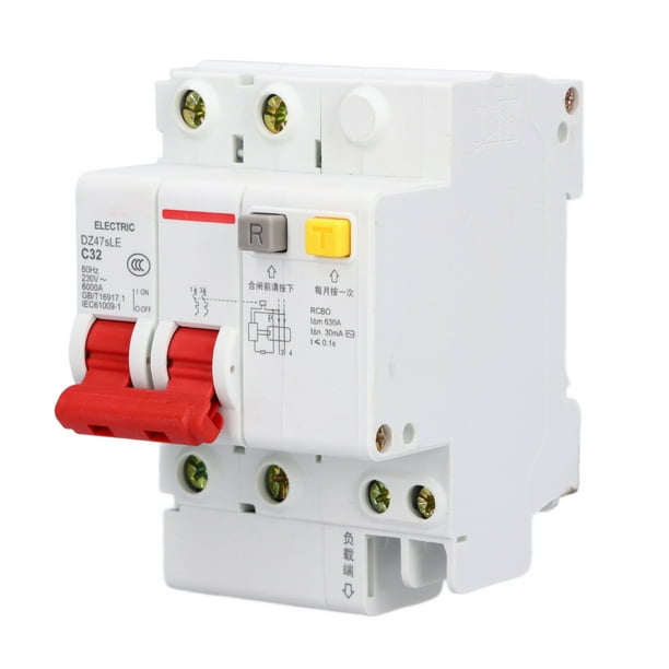 Miniature Circuit Breaker, 6000A Breaking Capacity Leakage Protection Switch 32A For Lighting ...