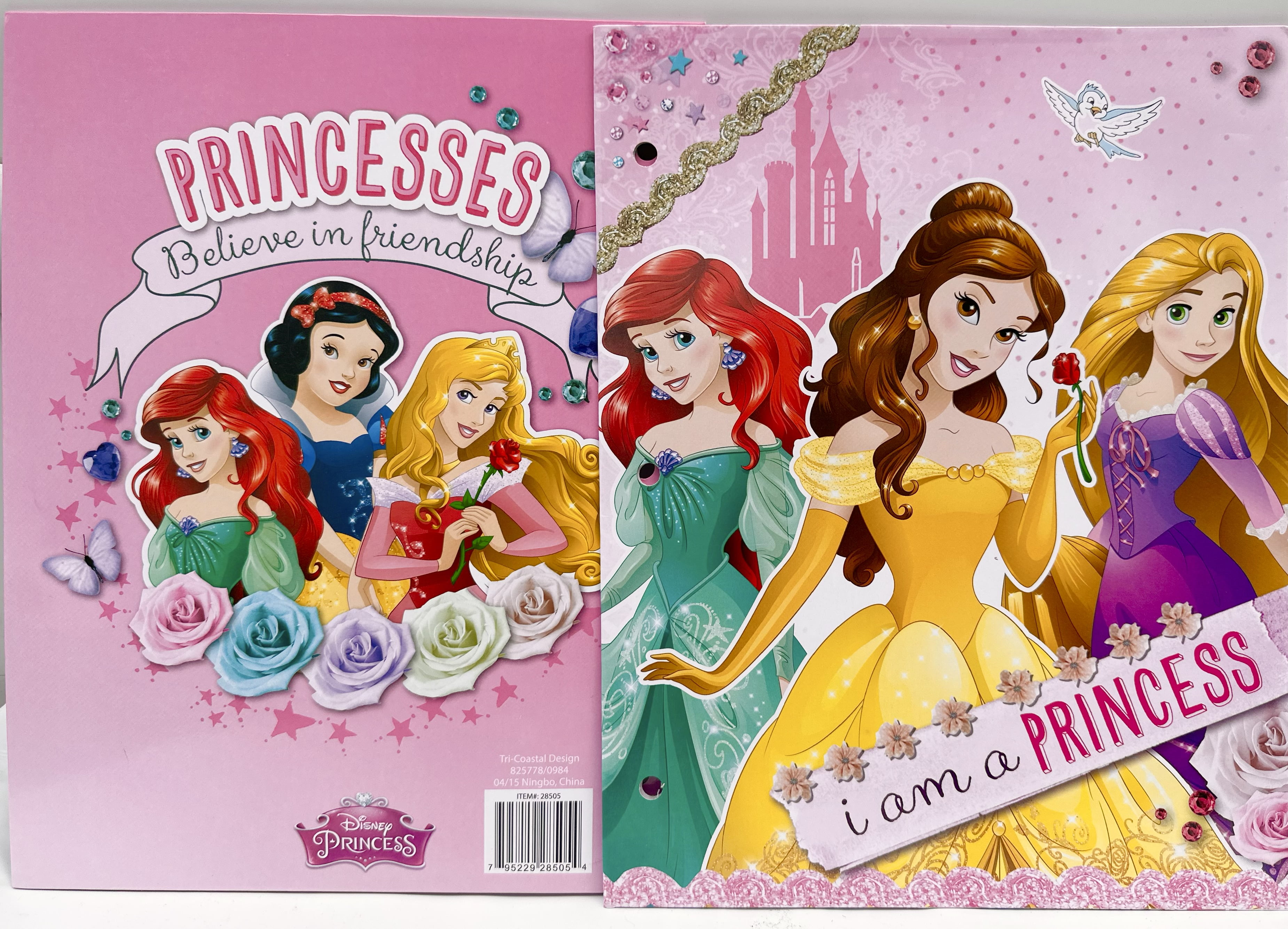 2pcs Disney Princess Folders - I Am a Princess Folder School Supply Set ...