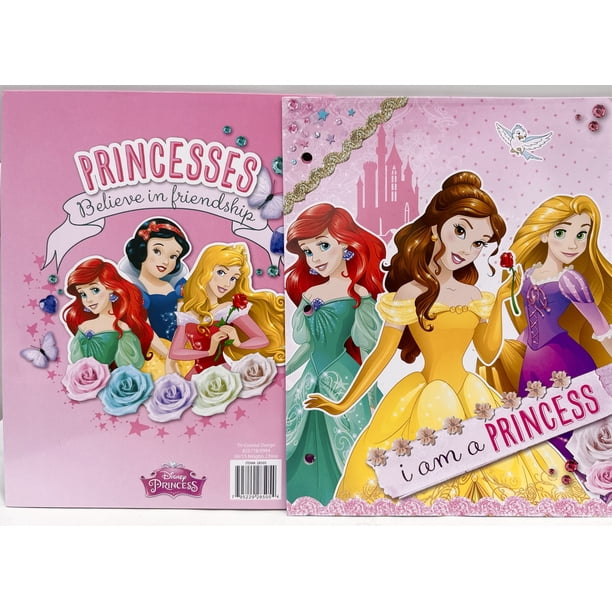 2pcs Disney Princess Folders - I Am a Princess Folder School Supply Set ...
