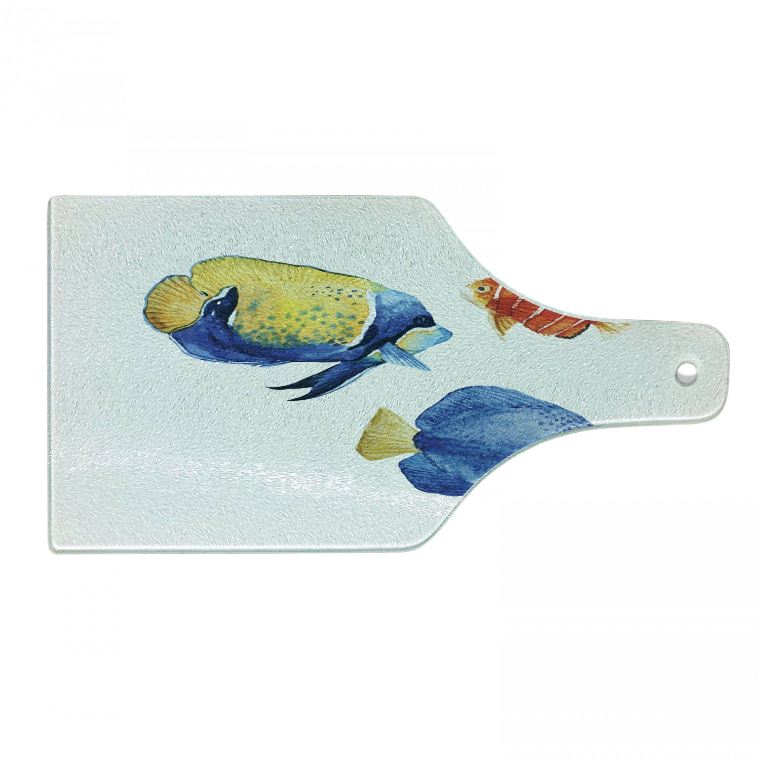 Fish Cutting Board, Tropical Aquarium Life Discus Fish and Goldfish in ...