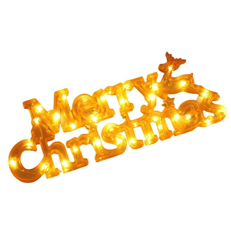 Nituyy Christmas Light up Sign LED Letters Sign Tree Hanging Ornaments ...