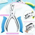 12 Pieces Single Hole Punch Handheld 1/4 Inch Hole Paper Punch with ...
