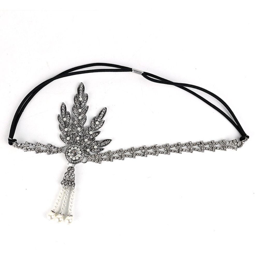 Elastic Dancing Party Diamond Headdress Elegant Gatsby Flapper Pearl ...