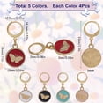 20Pcs 5 Colors Butterfly Alloy Enamel Locking Pendant Stitch Markers ...