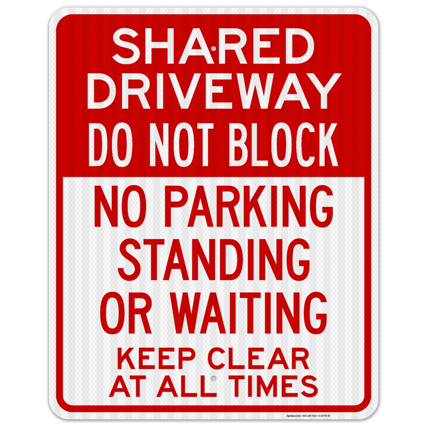 Shared Driveway Do Not Block No Parking Standing Or Waiting Keep Clear ...