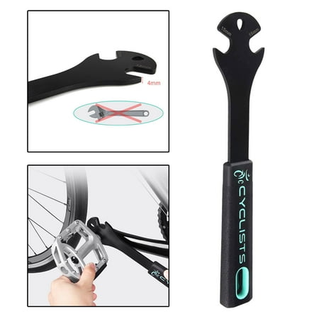 Bike Pedal Wrench Extra Long Handle Anti-slip Pedal Spanner Double ...