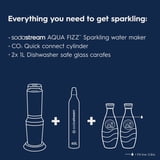 SodaStream Aqua Fizz (Black) Sparkling Water Maker with CO2 and Glass ...