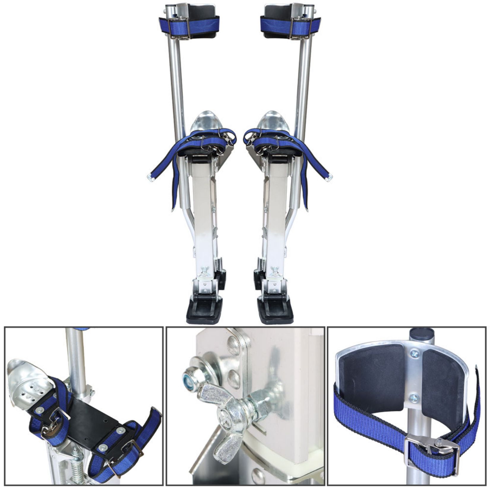 15-23" Drywall Stilts Grade Adjustable Auminum Tool Stilt Silver for ...