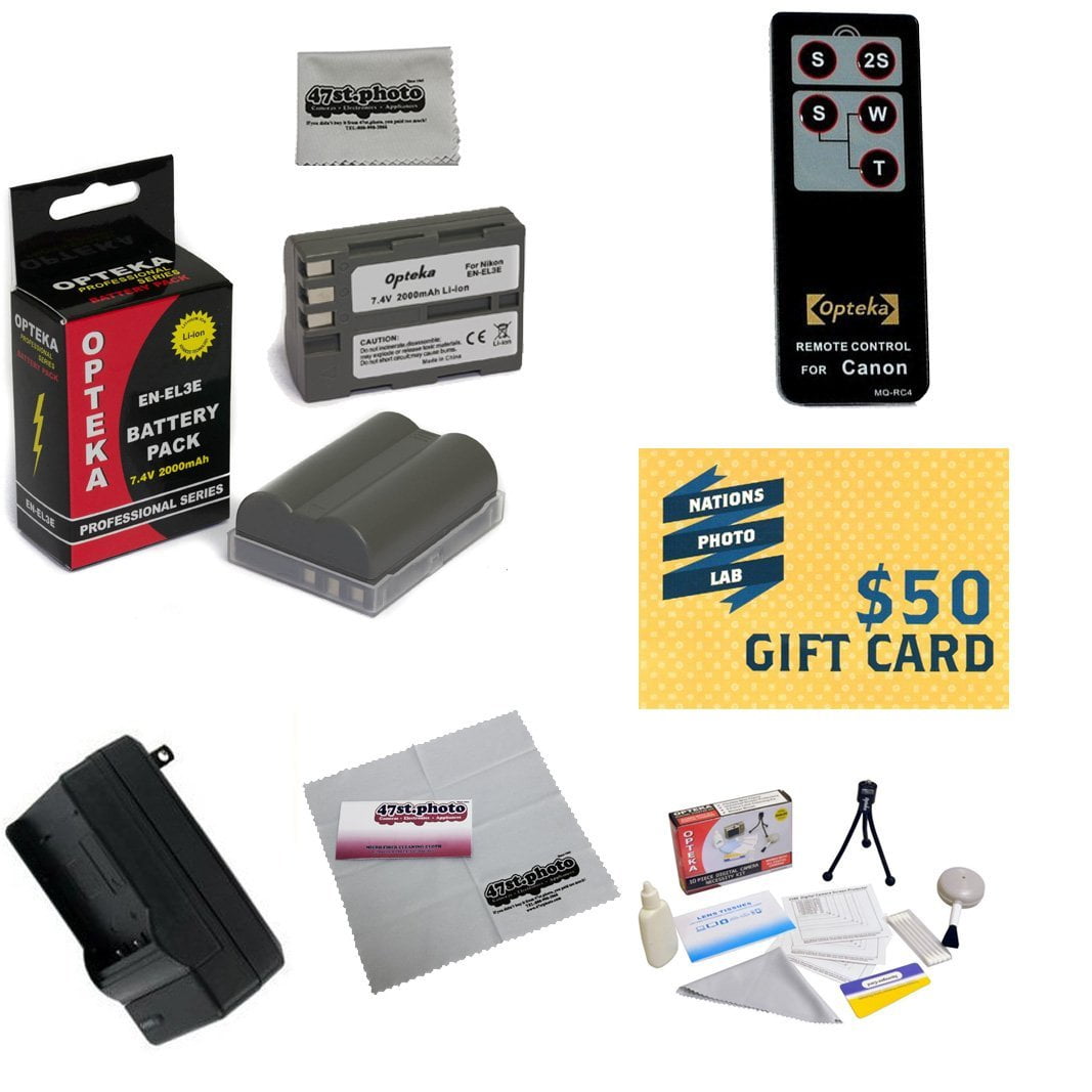 2 Extended Life Replacement Battery Packs For the Nikon ENEL3E EN-EL3E ...