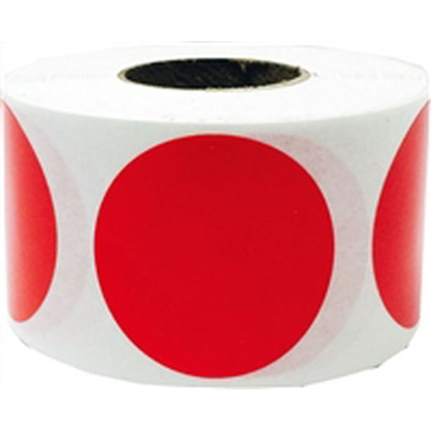 Red Circle Color Dot Stickers | 1.25" Inches Round | 500 Pack - Walmart ...
