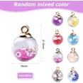 40Pcs Glass Ball Pendants with Glitter Sequins and CCB Plastic Findings ...