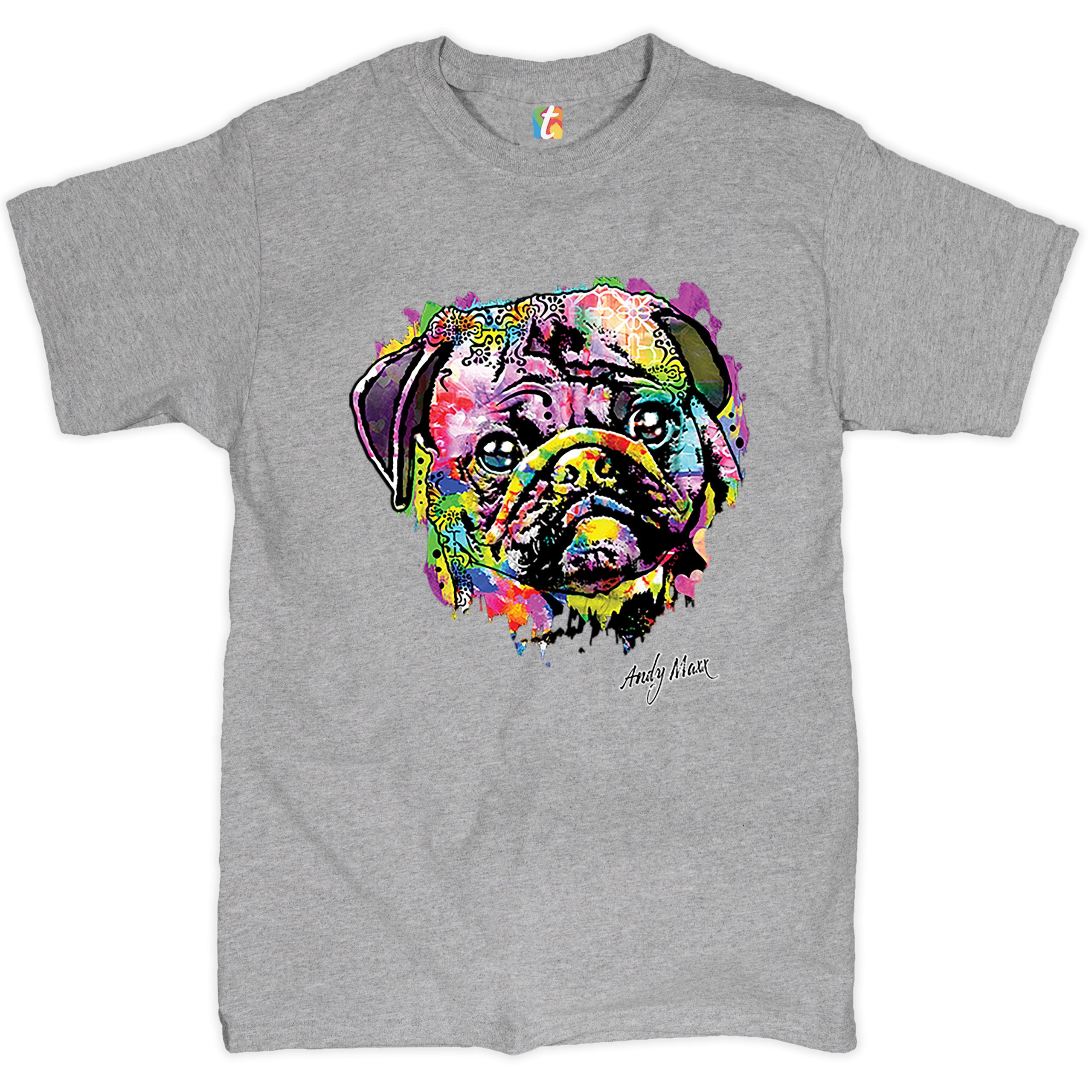 Tee Hunt Adorable Pug T-shirt Andy Maxx Pet Owner I Love My Dog Doggie ...