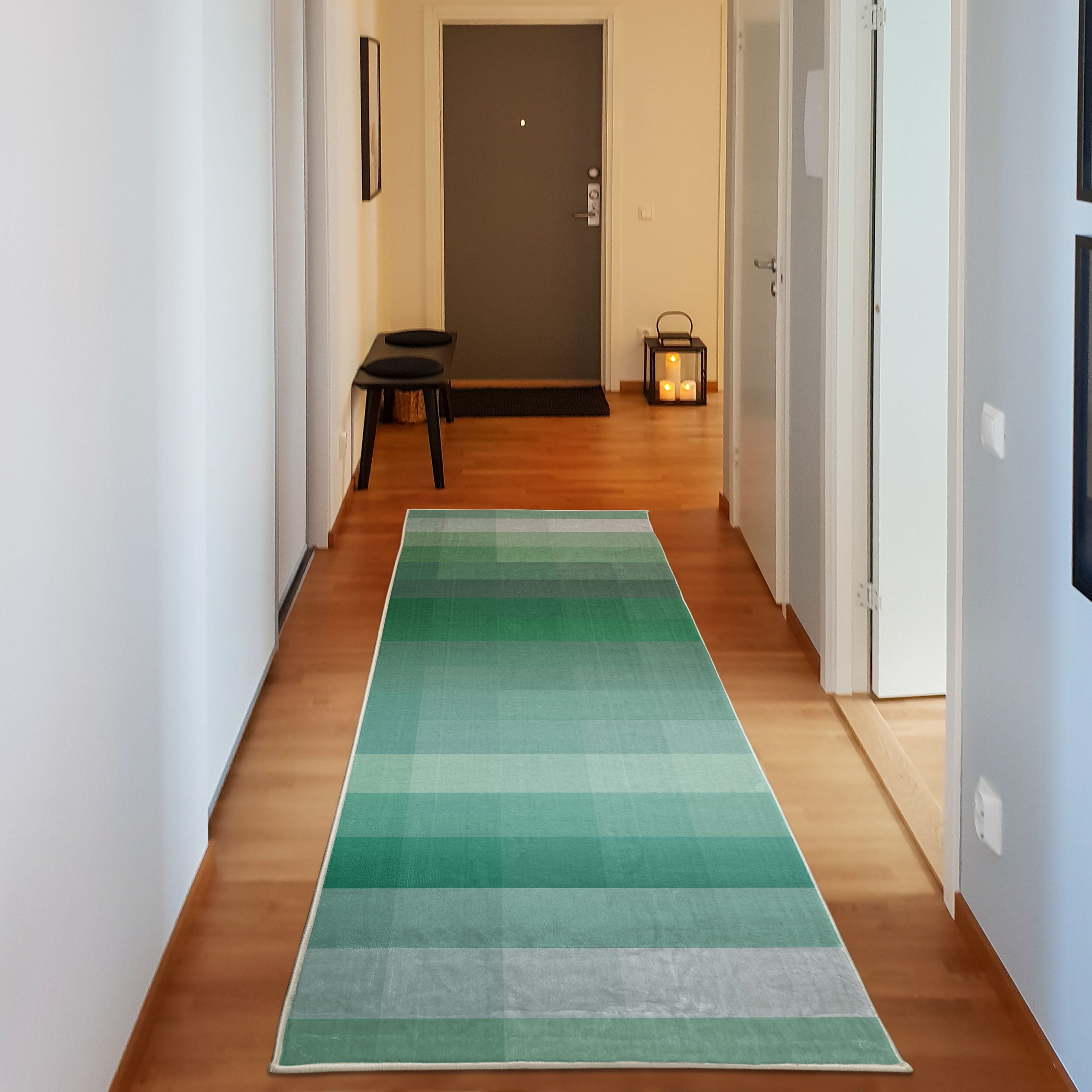 Palette Decorative Rug, Abstract Vortex Swirls and Shapes Pattern ...